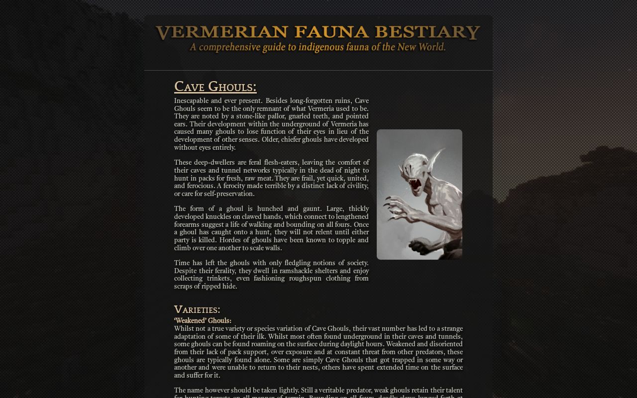 Dunwater Bestiary